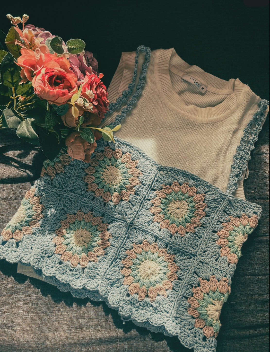 Sunburst Granny Square Crop Top (PATTERN ONLY) - Etsy