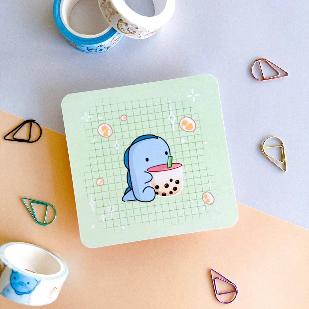 P12 Dino Bubble Tea Art Print Bubble Tea Print Bubble Tea - Etsy