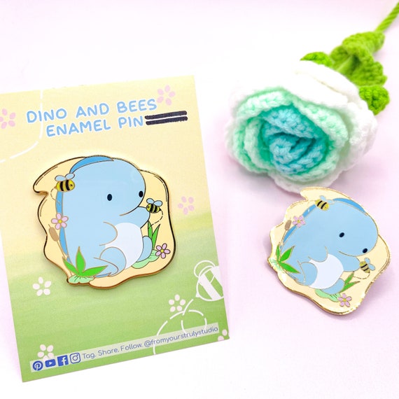Bee and Dino Enamel Pin Bee Enamel Pin Dino Enamel Pin - Etsy