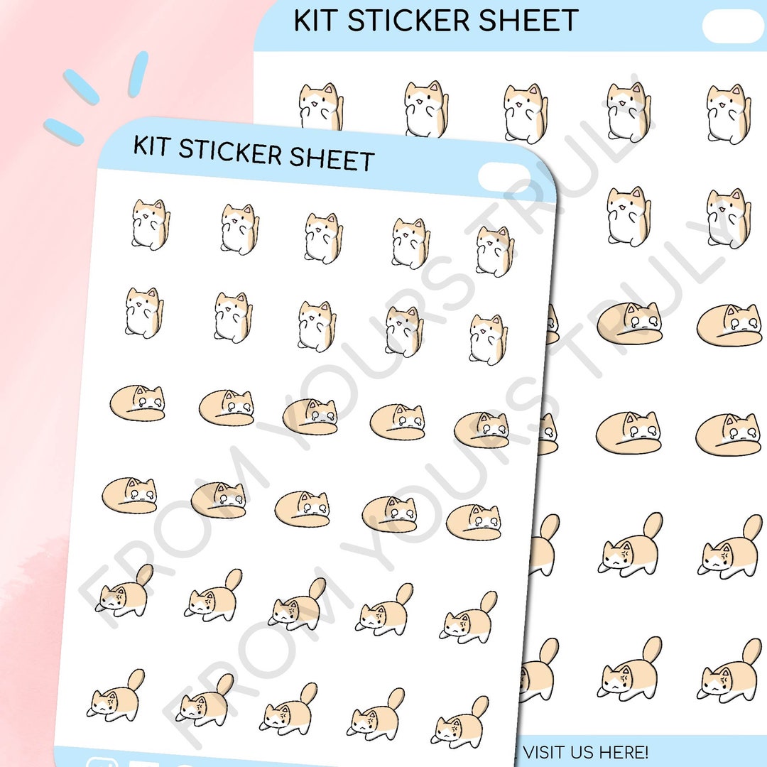 KM2 Kit Mood Stickers Cat Mood Stickers Planner Stickers - Etsy
