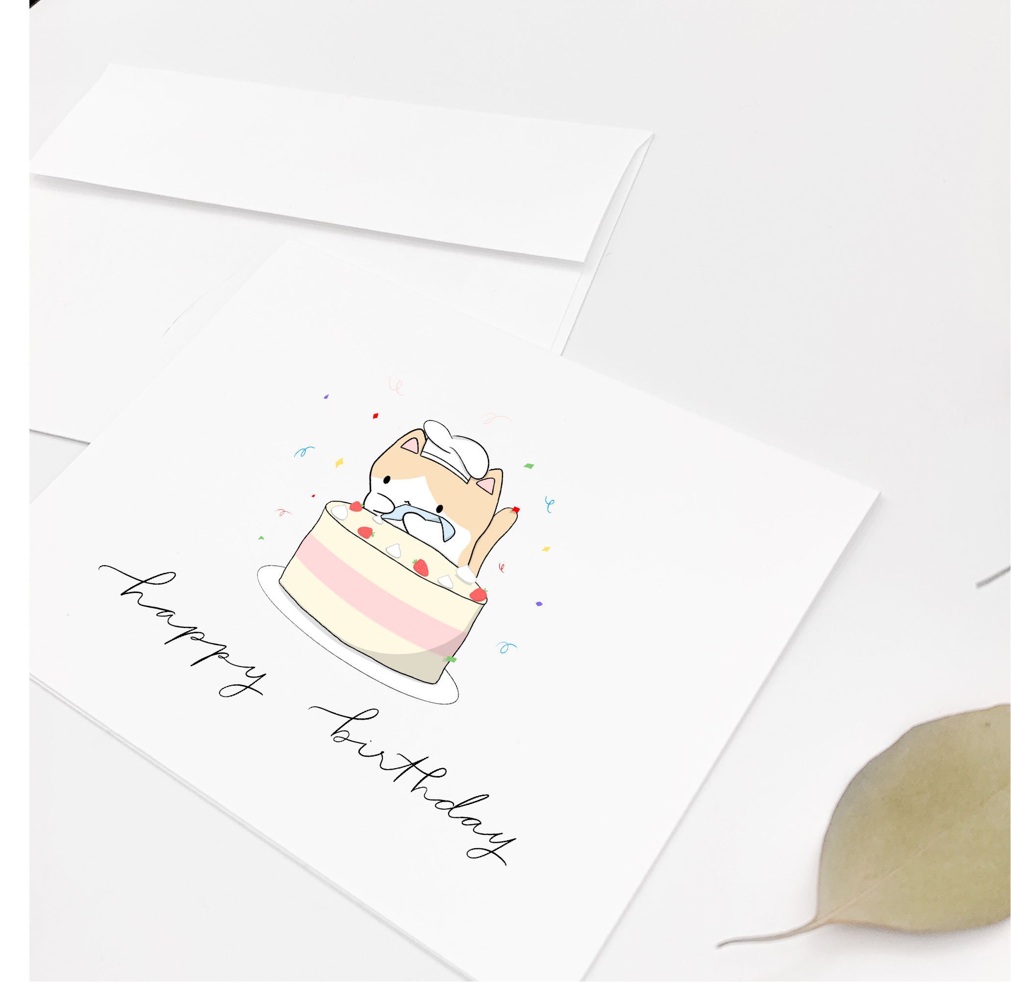 Kit Birthday Cake Card Happy Birthday Happy Birthday Card - Etsy