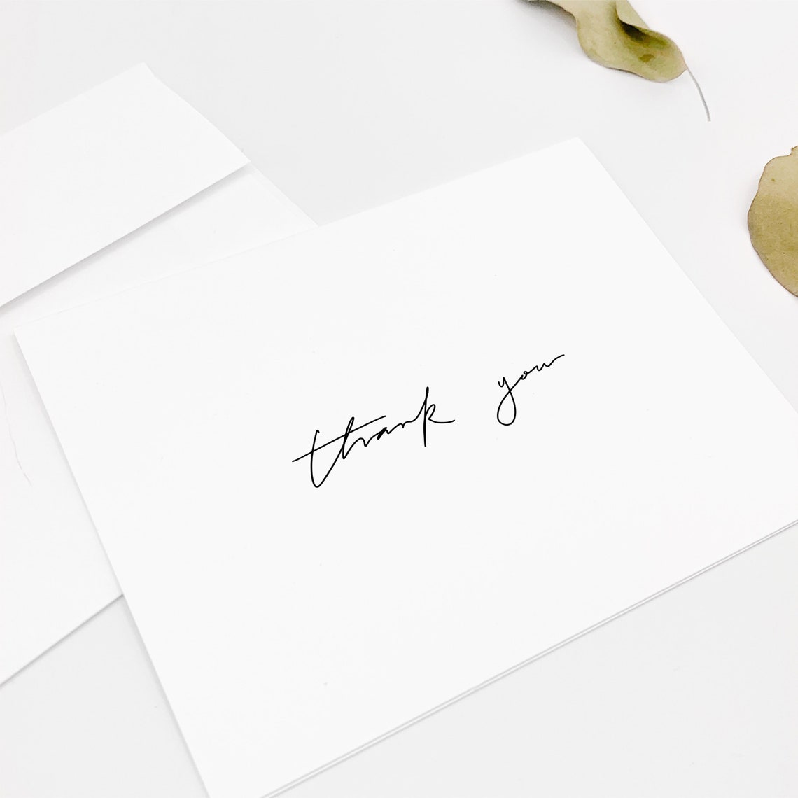 Thank You Card Minimal Thank You Card Simple Cute Card | Etsy