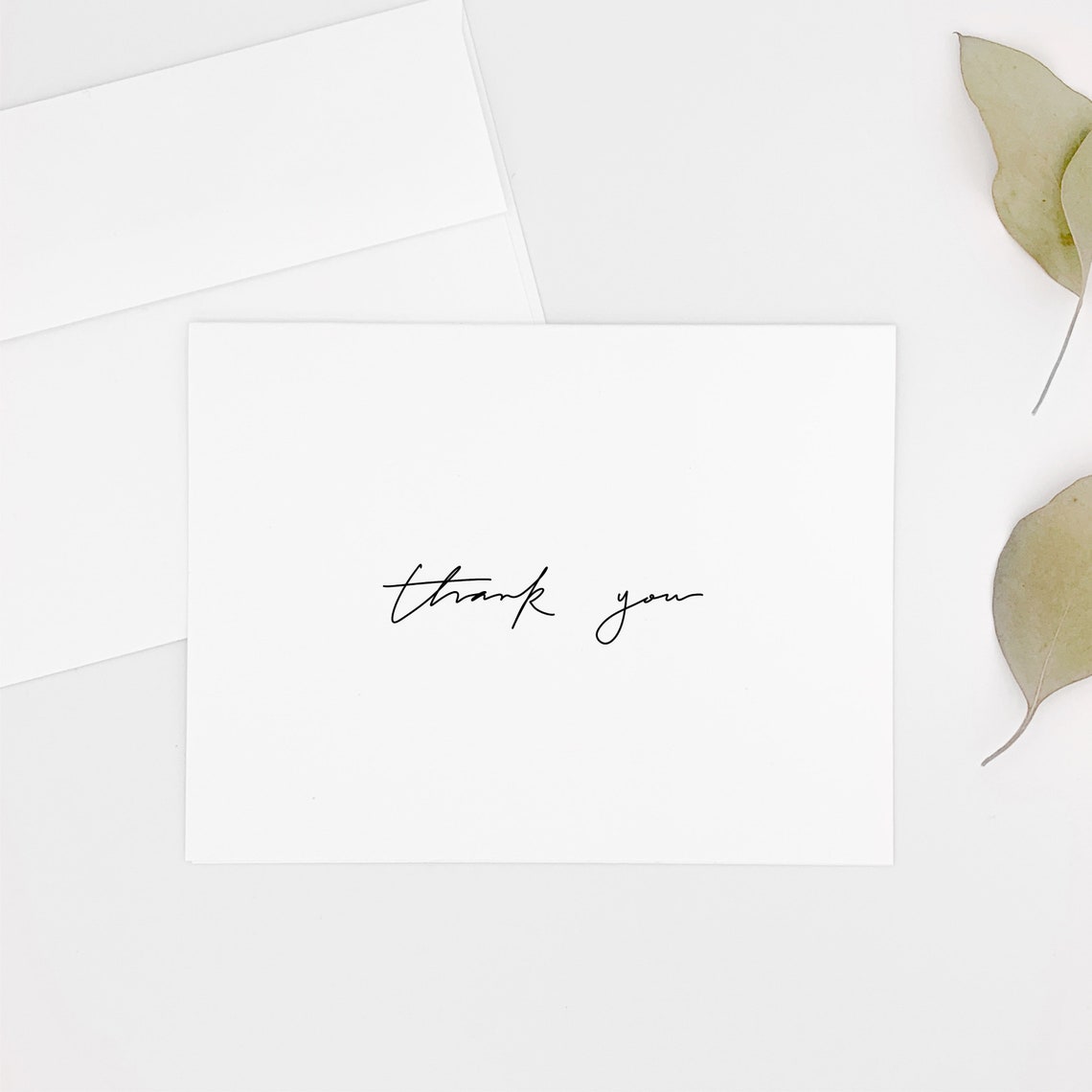Thank You Card Minimal Thank You Card Simple Cute Card | Etsy