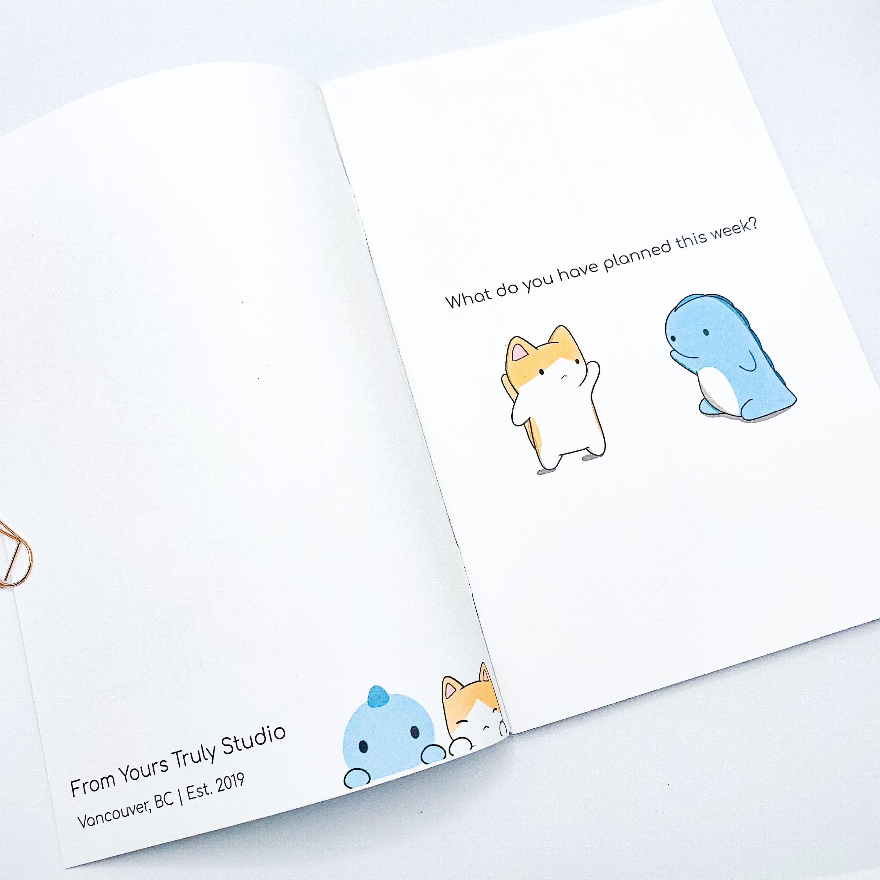 Kit and Dino Weekly Planner 24 Week Planner Lazy Planner | Etsy