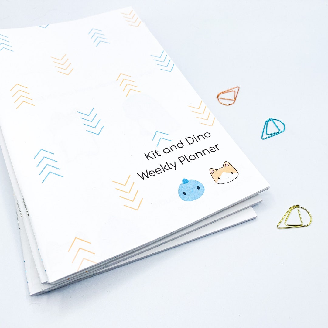 Kit and Dino Weekly Planner, 24 Week Planner, Lazy Planner, Weekly ...