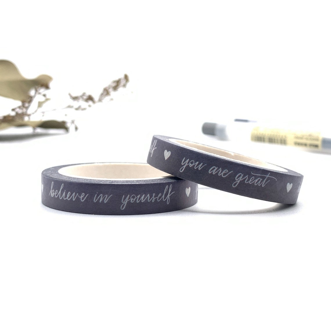 W9-grey Washi Tape Aesthetic Washi Tape Calligraphy Washi - Etsy