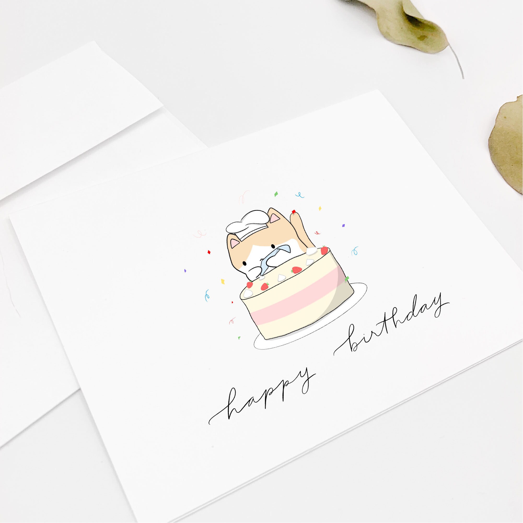 Kit Birthday Cake Card Happy Birthday Happy Birthday Card - Etsy