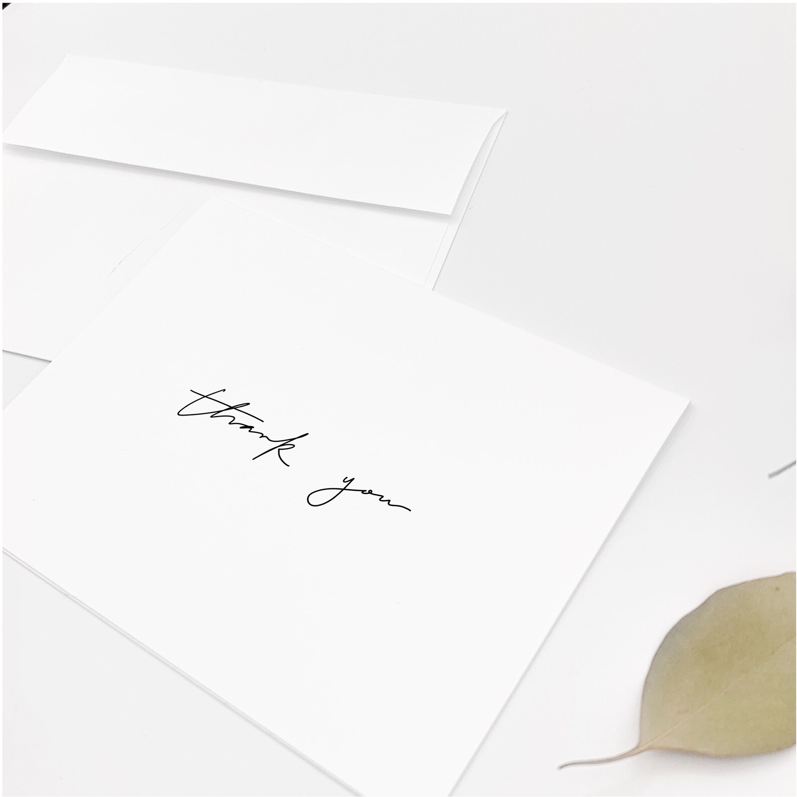 Thank You Card Minimal Thank You Card Simple Cute Card | Etsy