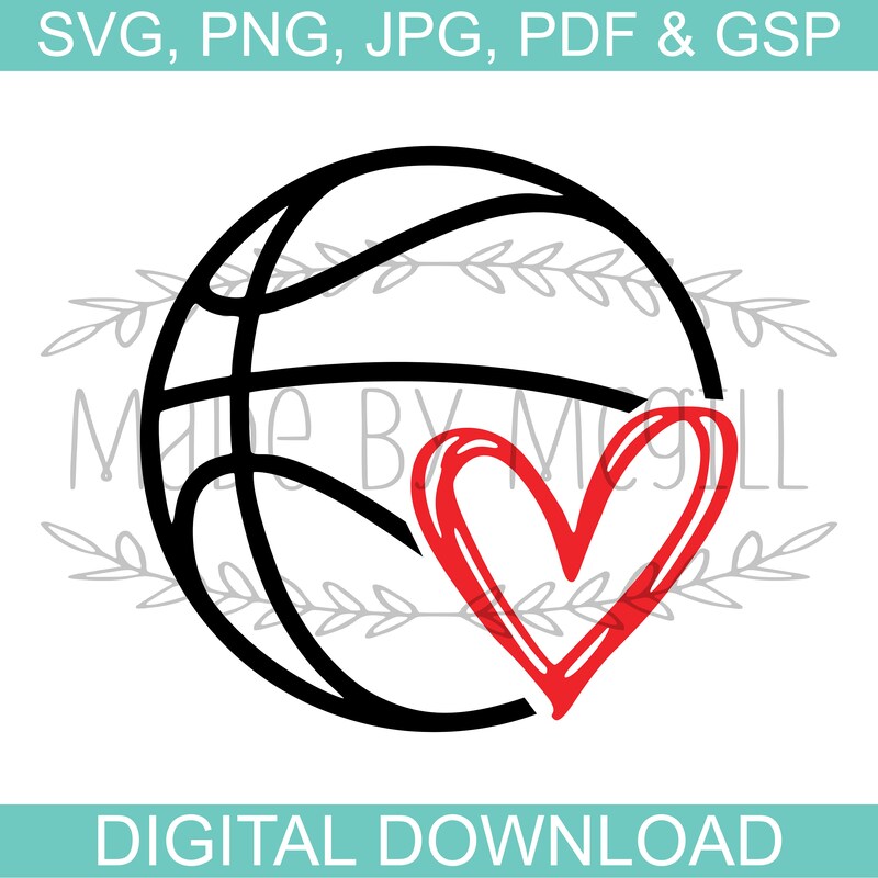 Basketball Heart - Etsy