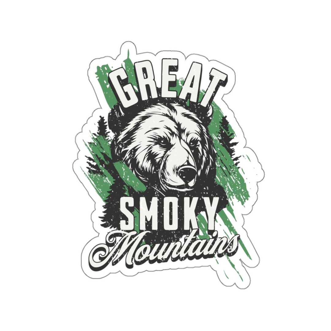 Great Smoky Mountains Black Bear Sticker, Smoky Mountains Sticker ...