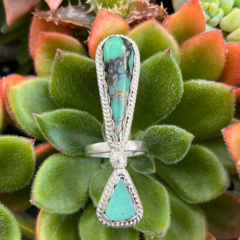 Double Stone Ring - Etsy