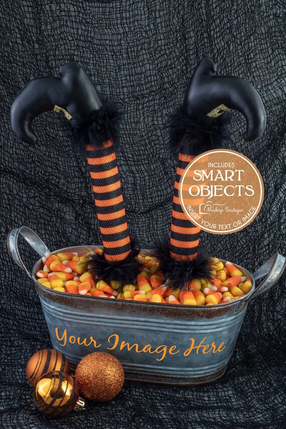 Halloween Mockup Photo Halloween Party Mockup Witch Legs | Etsy