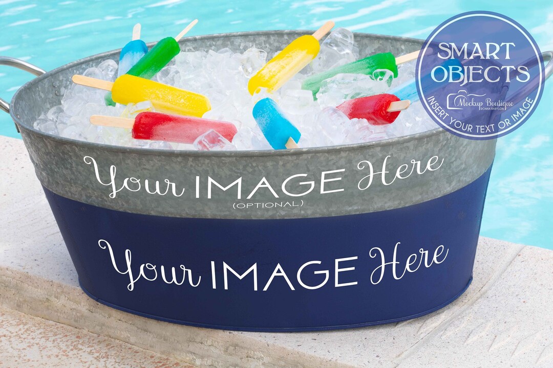 SVG Design Mockup, Popsicle Mockup, Ice Bucket, Poolside Entertaining ...