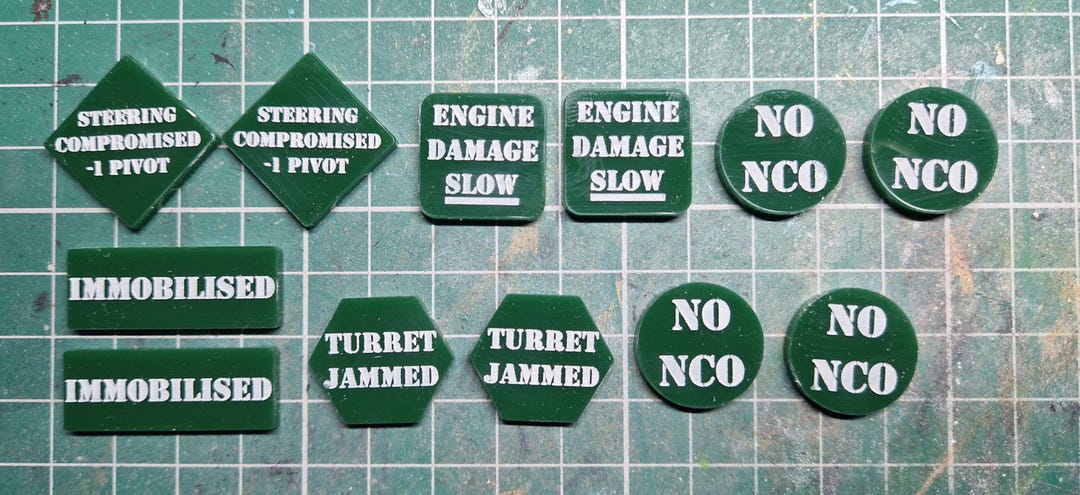3rd edition Bolt Action damage token set - Etsy 日本