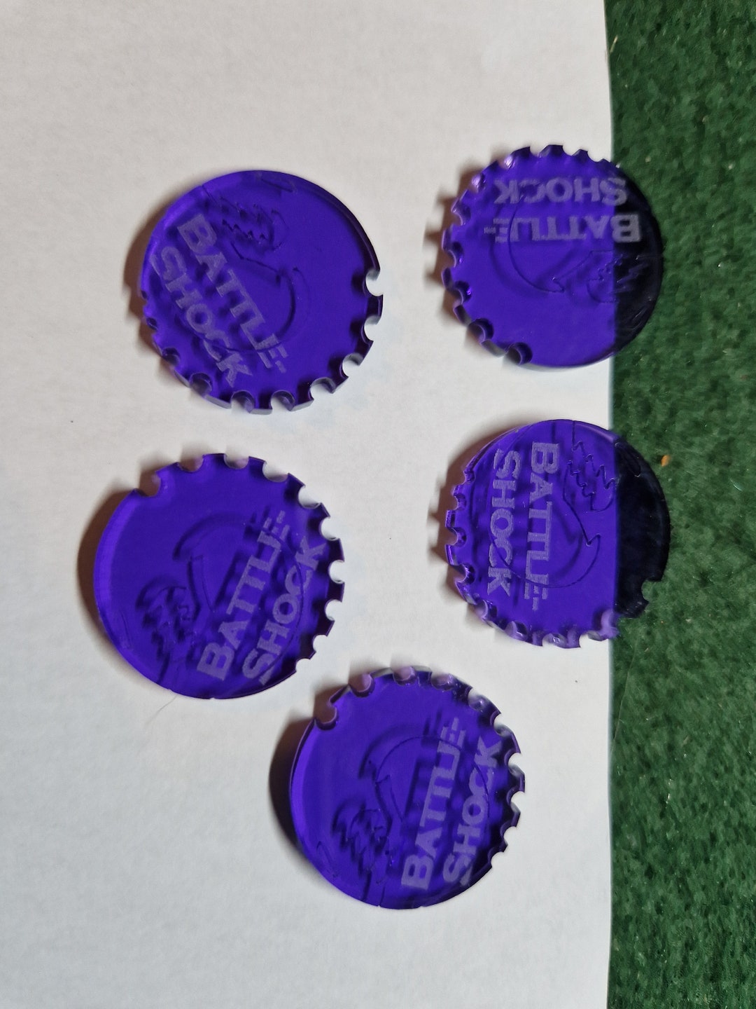 Tyranids Battle-shock Tokens X5 purple - Etsy