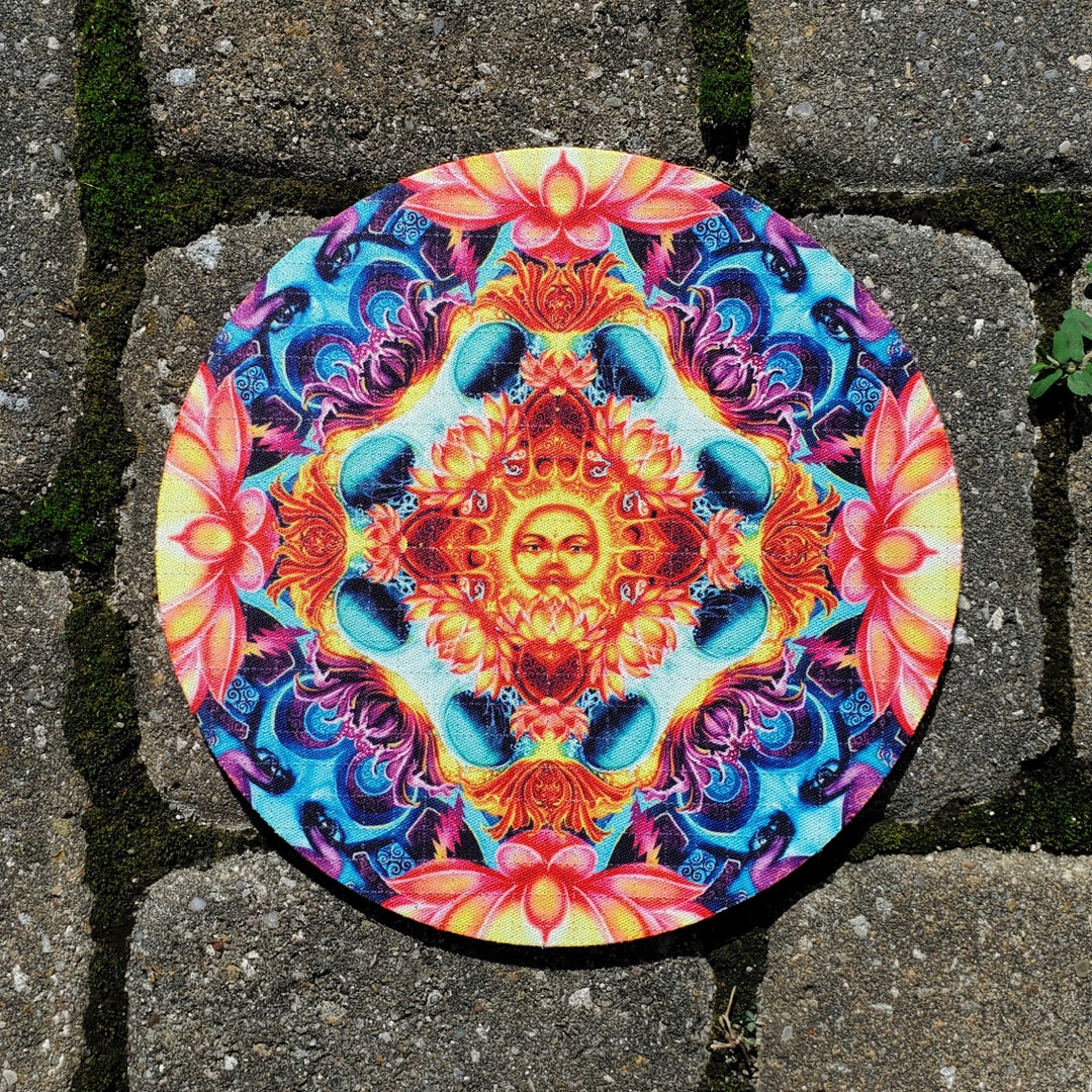 Trippy Blotter Art 7.5" Wide Thick 420 Mat Pad Coaster 710 Cult Classic ...
