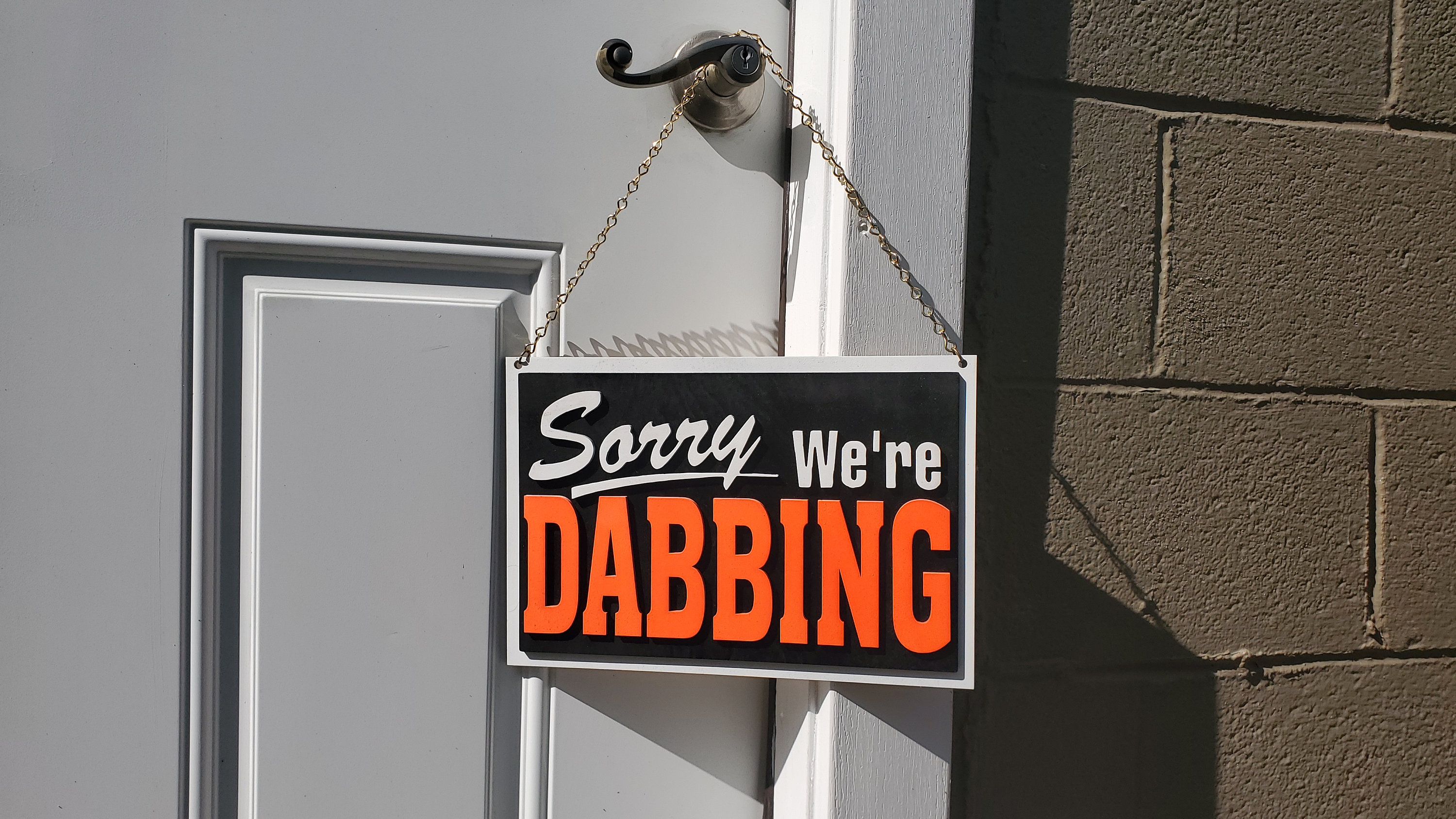 Sorry We're Dabbing Hanging Sign 3d Wood Sign Art - Etsy