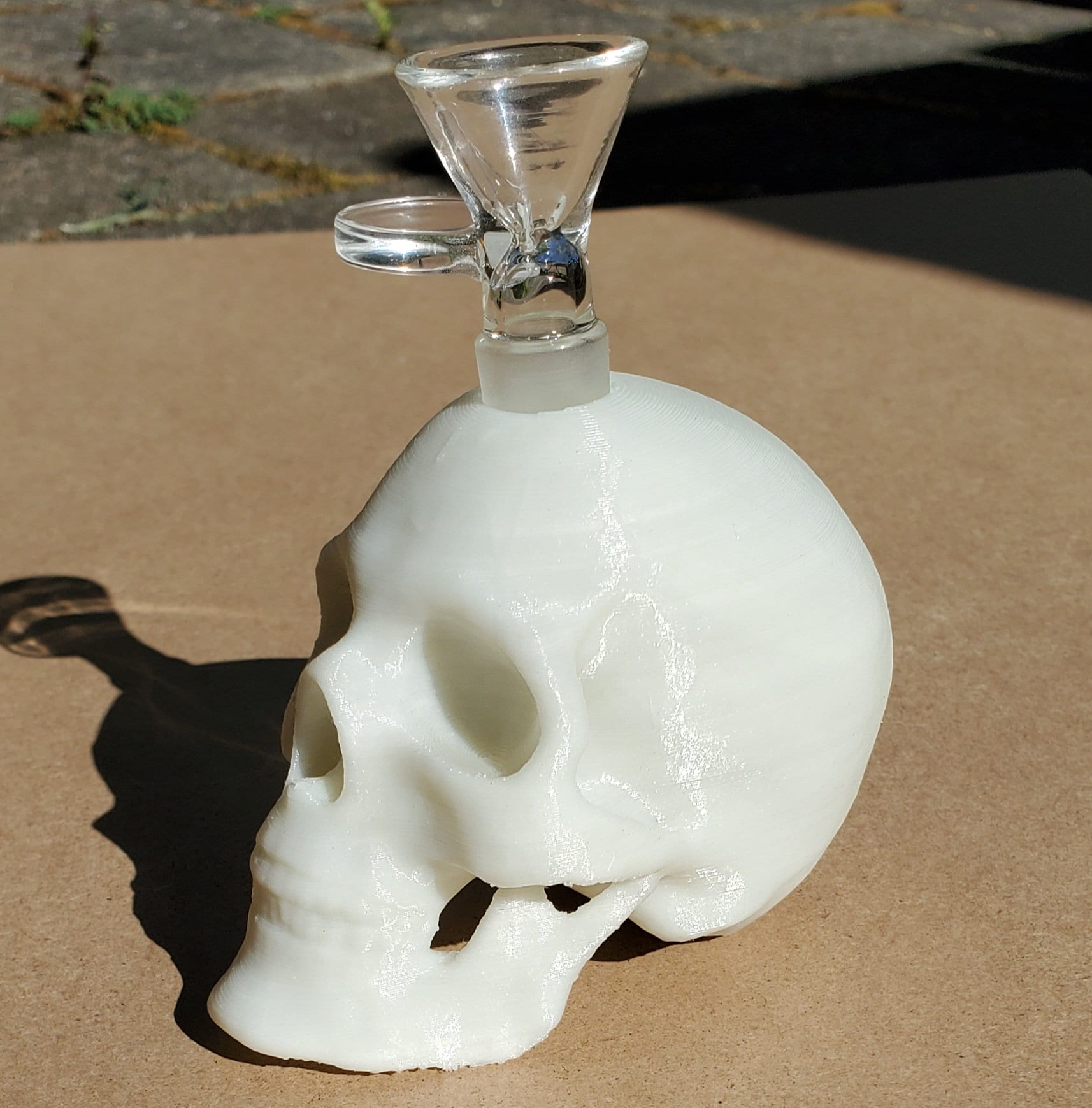 3d Printed Large Skull 14mm Slide Banger Terp Slurper Stand Display ...