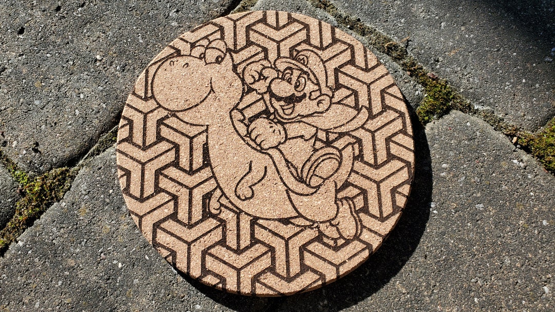 Super Mario and Yoshi Cork Launchpad Dabmat Coaster 710 Heady Art - Etsy