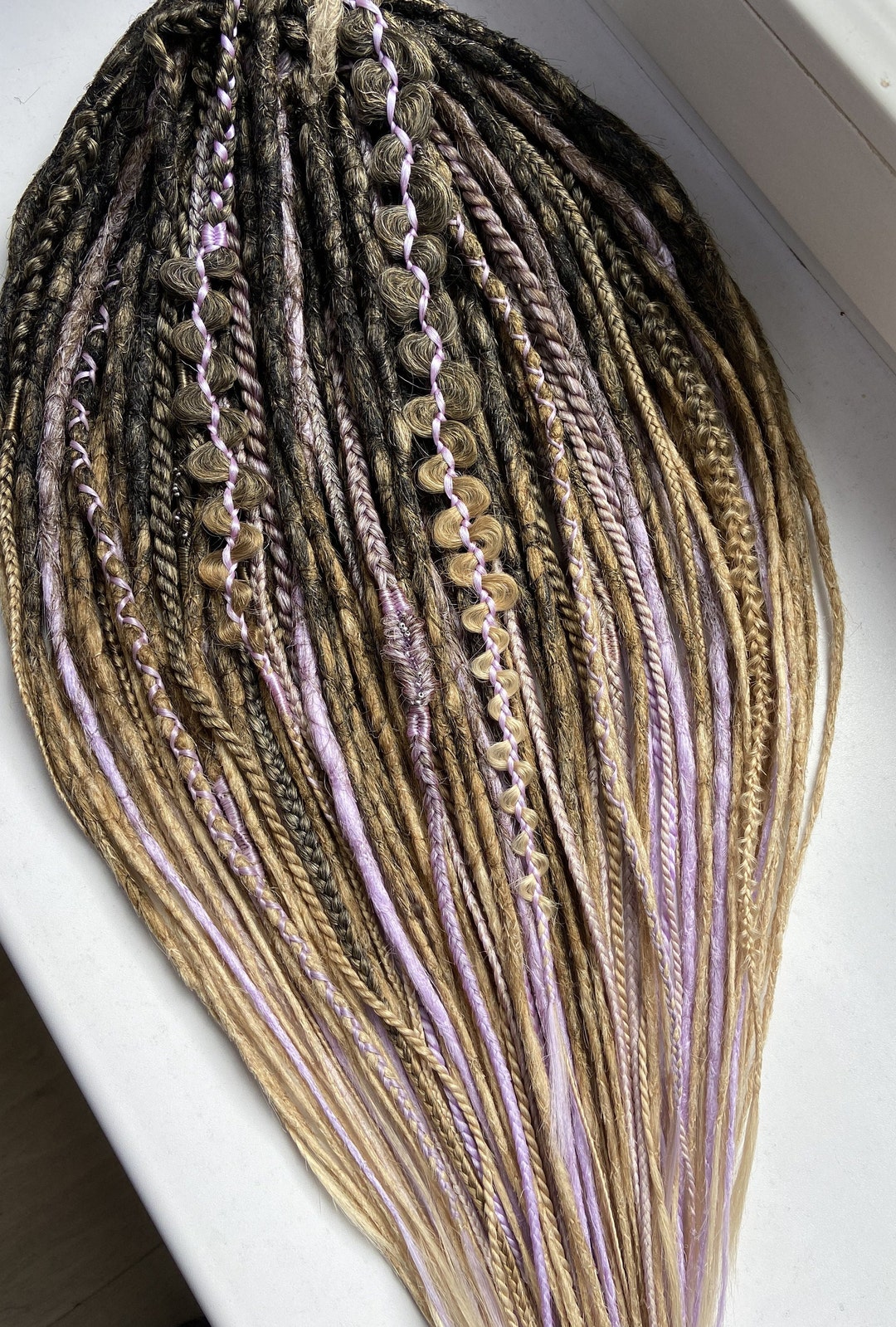 Boho DE Dreads, Crochet Dreads, Natural Shades of Ombre Dreadlocks ...