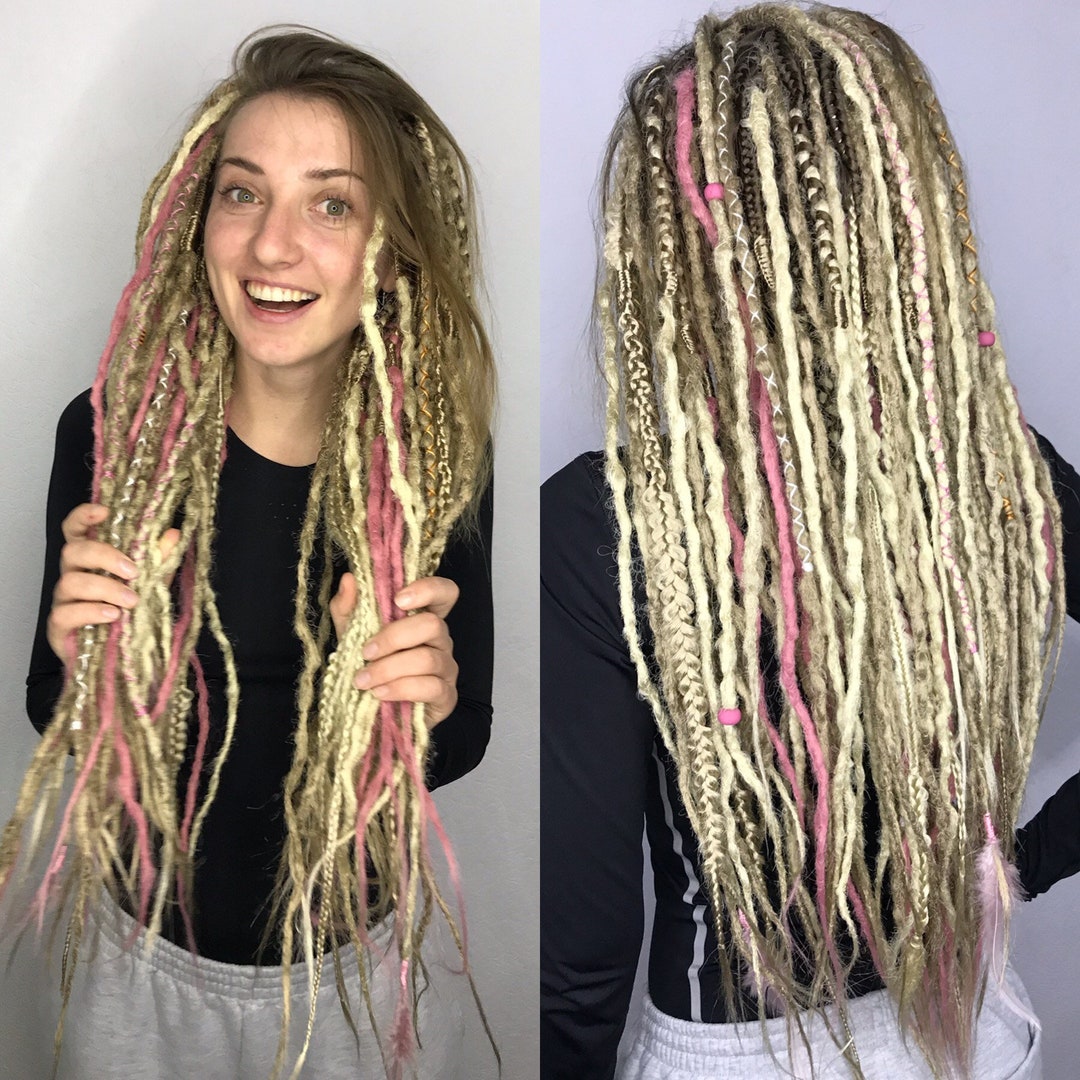 Textured Dreadlocks Braids Blond Dreads Wild Fake Dreads - Etsy