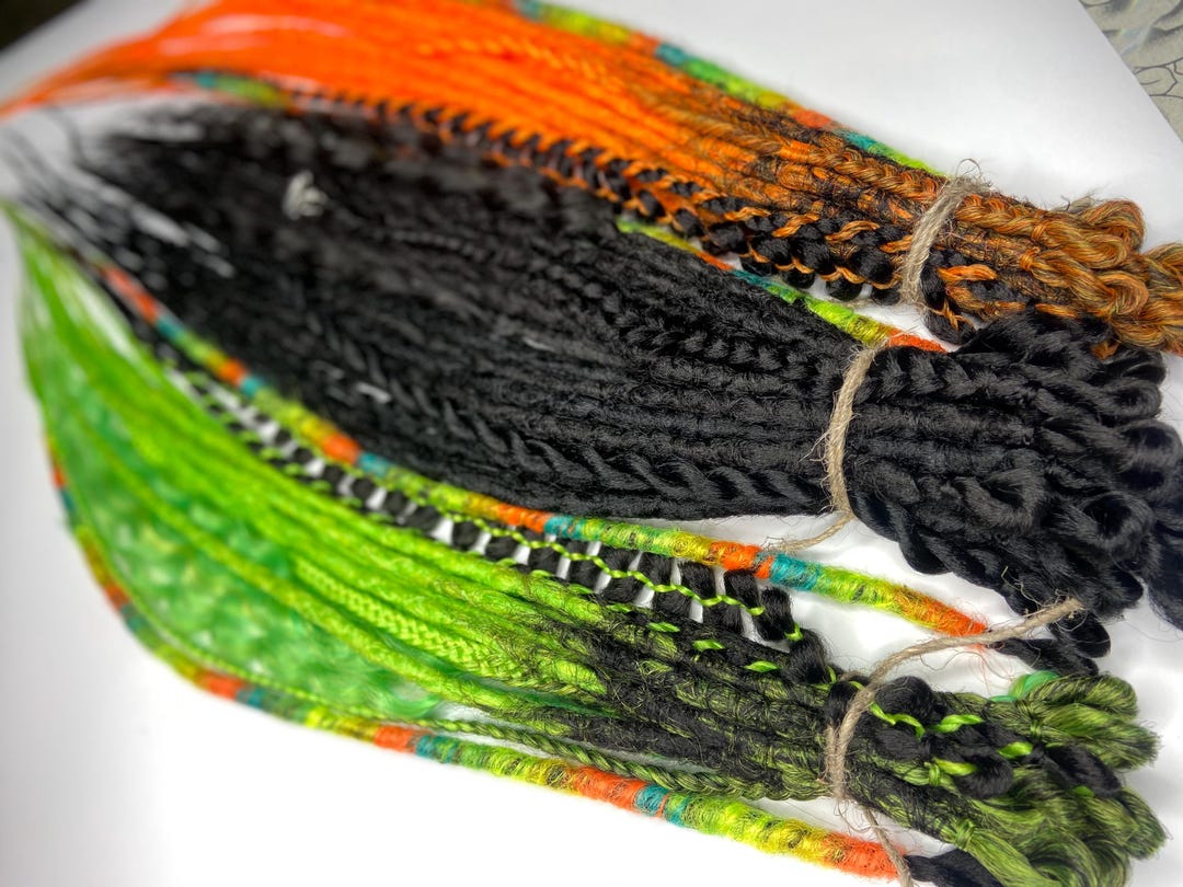 Cyberpunk Dreads, Mix of Full Set Dreadlocks, Burning Man Accessories ...