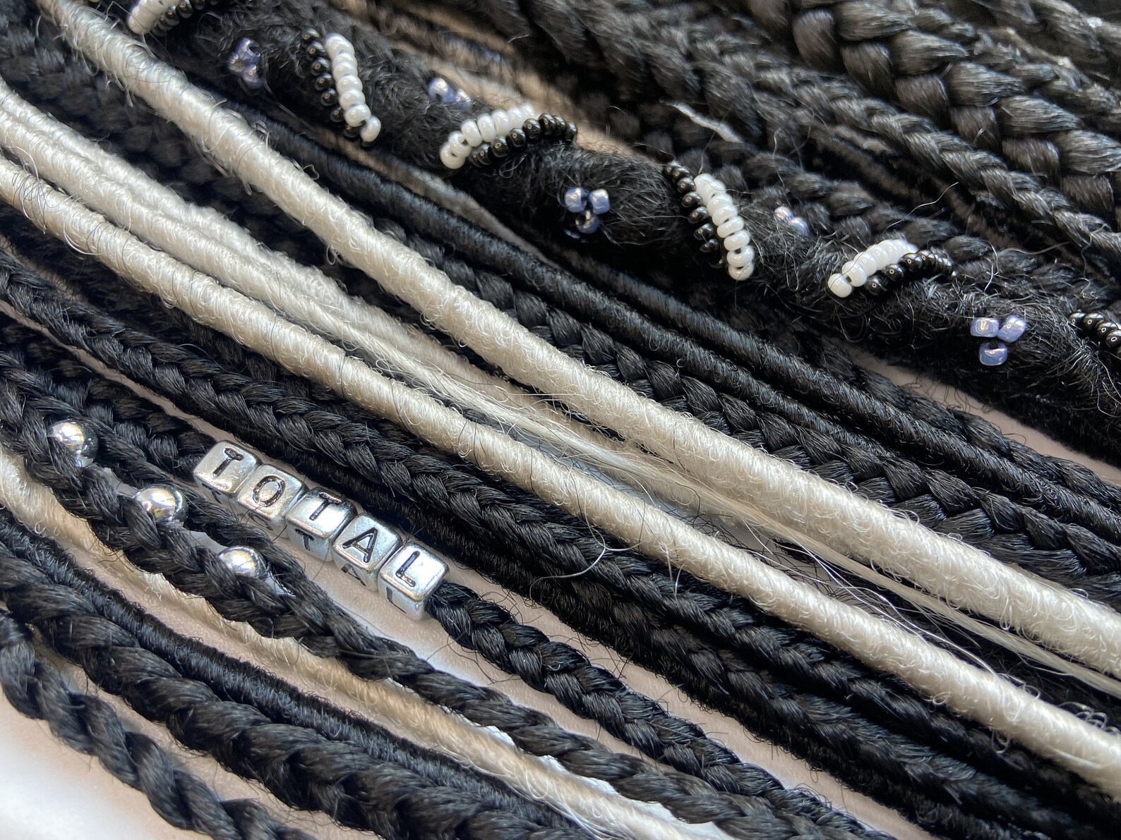 Gothic Style DE Dreads, Black Dreadlocks, Ombre Black and Gray, Full ...