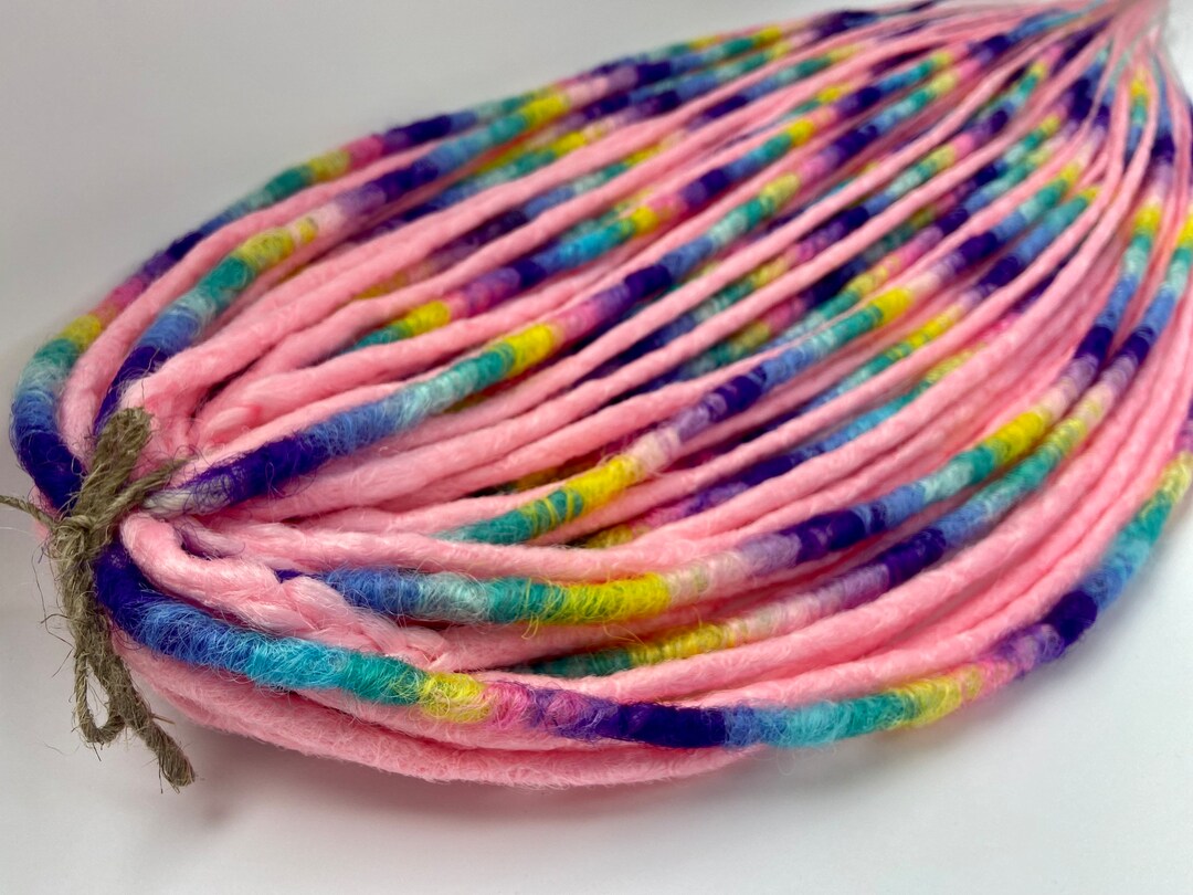 Rainbow Dreads, Mixed Colored, Glitch Dreads, Dreadlock Extensions ...