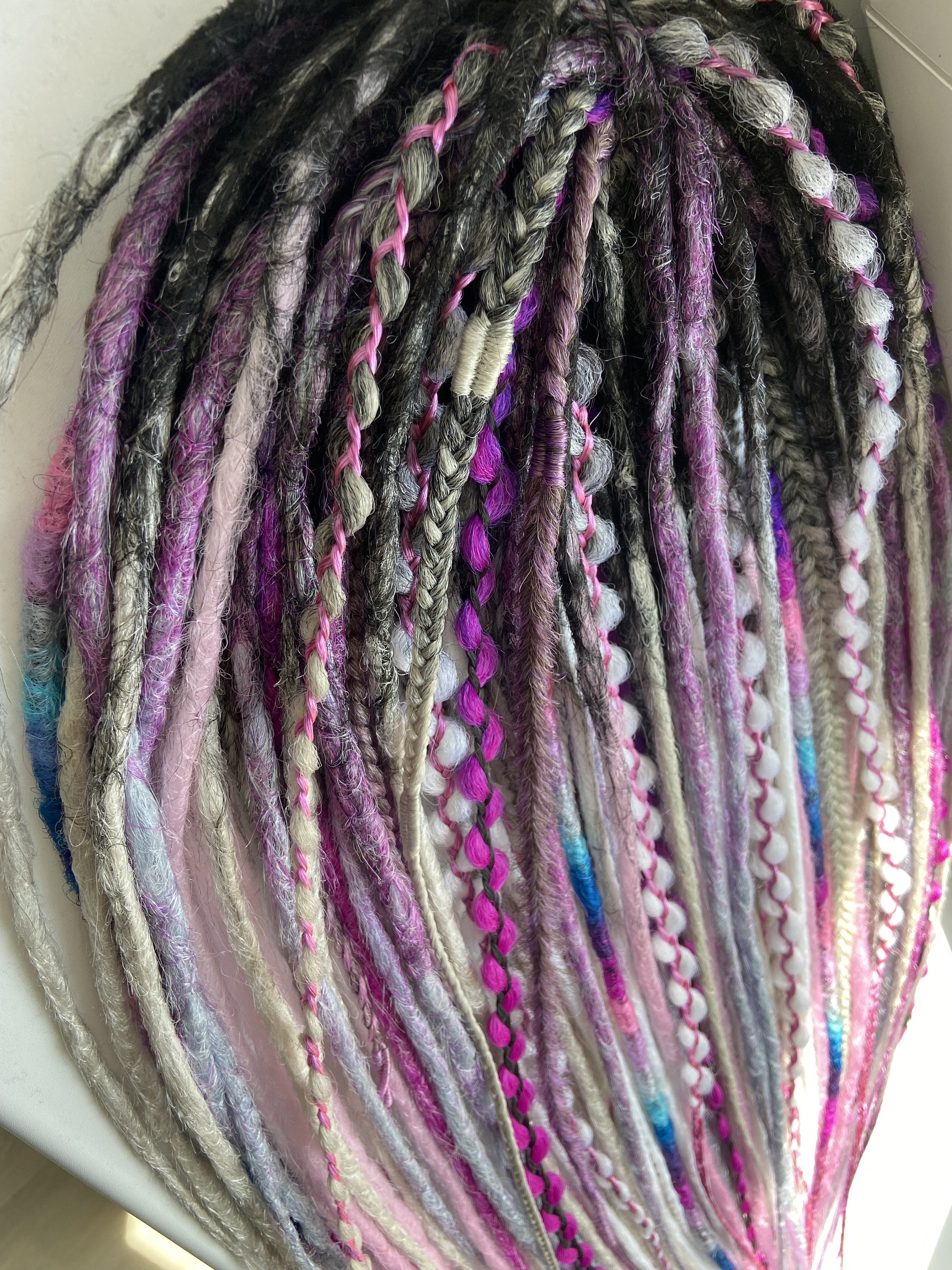 Hippie Dreads Mix of Full Set Dreadlocks Burning Man - Etsy