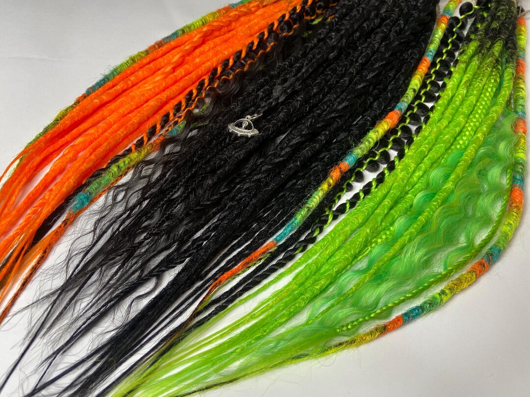 Cyberpunk Dreads, Mix of Full Set Dreadlocks, Burning Man Accessories ...