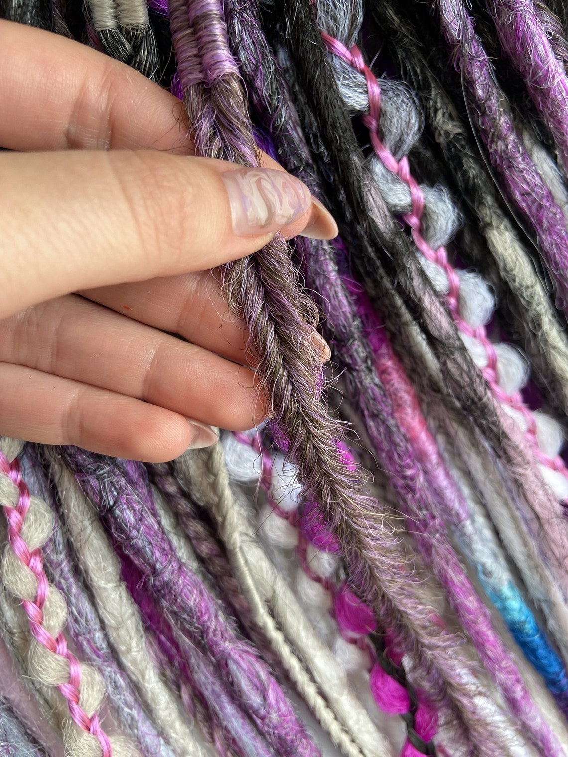 Hippie Dreads Mix of Full Set Dreadlocks Burning Man - Etsy