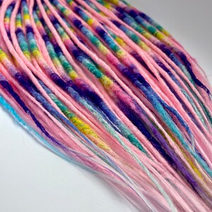 Rainbow Dreads, Mixed Colored, Glitch Dreads, Dreadlock Extensions ...