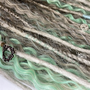 Set of Curly Dreads, Braids and Crochet Dredlocks, Mint Dreadlocks, DE ...