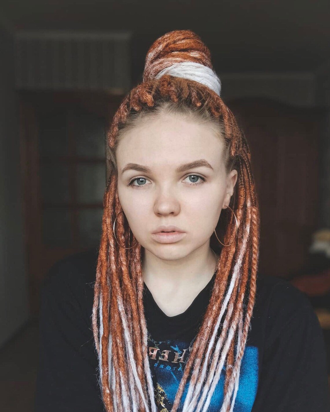 Fox Dreadlocks, Red-orange-white Dreadlocks, Crochet Dreads, Synthetic ...