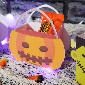 Halloween Treat Box Cut File for Kids, Printable Jack O Lantern Box ...