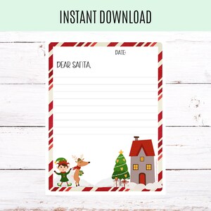 Printable Letter to Santa With Festive Winter Scene - Digital Download ...