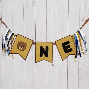Teddy Bear One Banner, Wild One Animal Banner, Teddy Bear Baby Shower ...