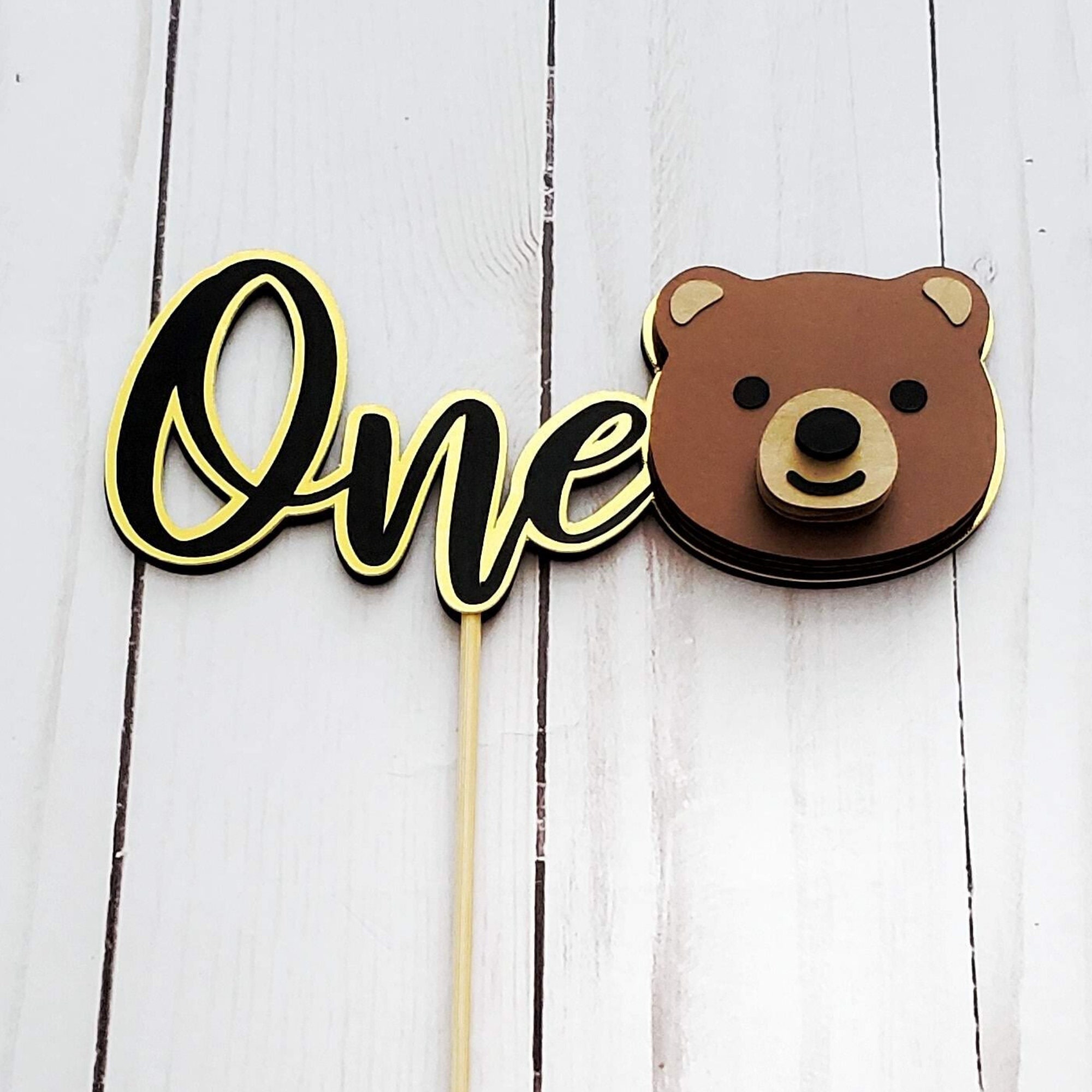 Teddy Bear Cake Topper, Bear Smash Cake Topper, Bear Cake Topper, First ...
