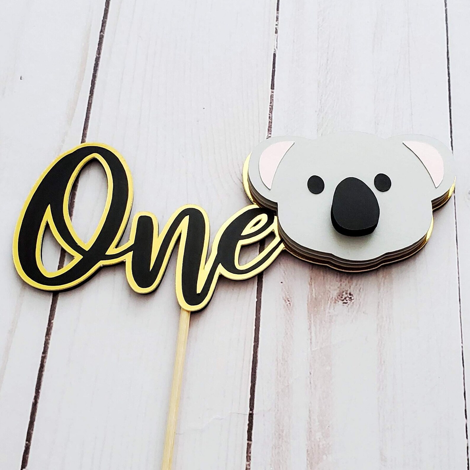 Koala Cake Topper, Koala Smash Cake Topper, Woodland Cake Topper, First ...