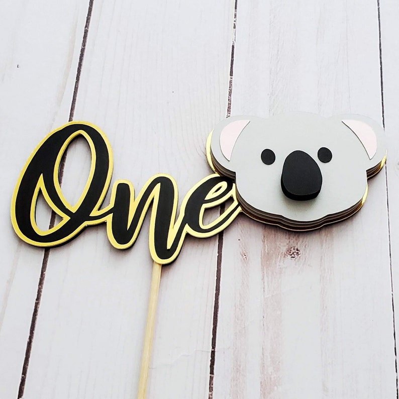 Koala Cake Topper, Koala Smash Cake Topper, Woodland Cake Topper, First ...