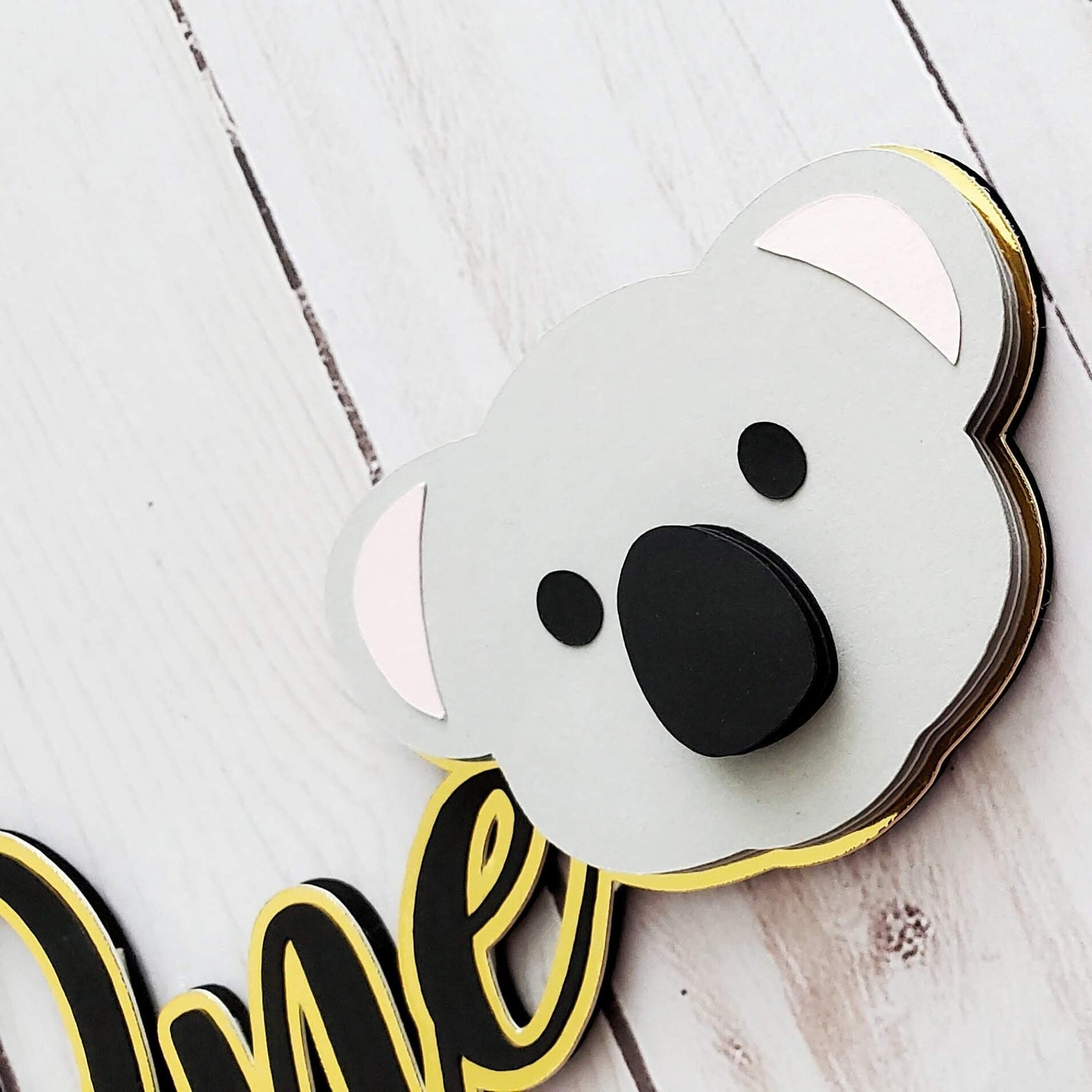 Koala Cake Topper, Koala Smash Cake Topper, Woodland Cake Topper, First ...