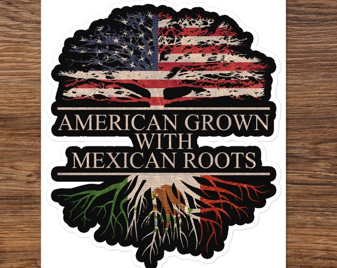 American Grown With Mexican Roots Sticker Transparent - Etsy