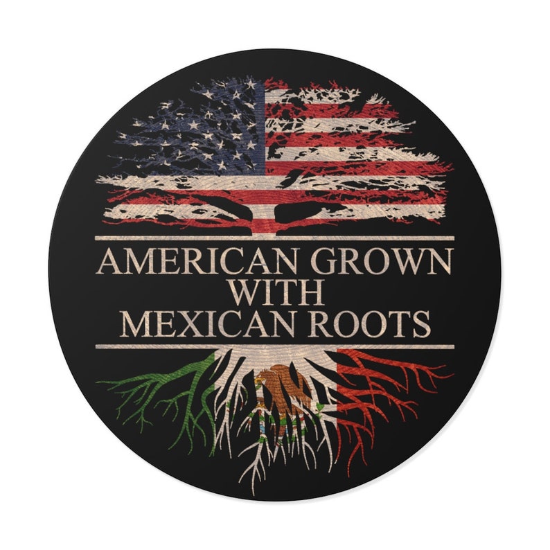American Grown With Mexican Roots Sticker Round Waterproof | Etsy