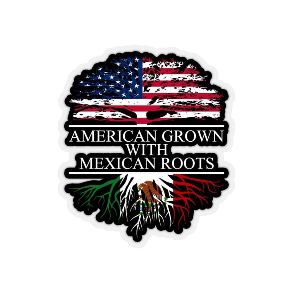 American Grown With Mexican Roots Sticker, Transparent Edges - Etsy