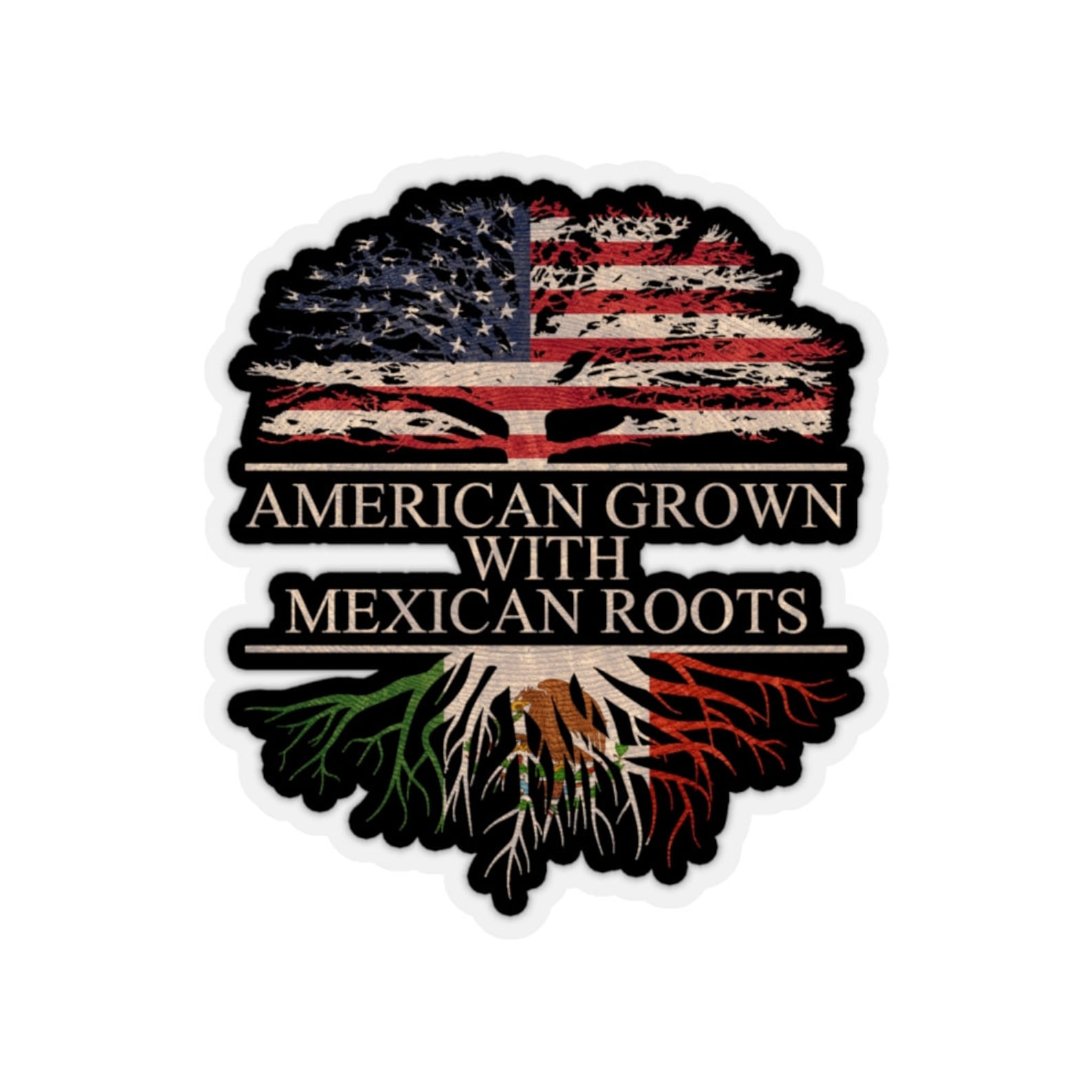American Grown With Mexican Roots Sticker Transparent Background ...
