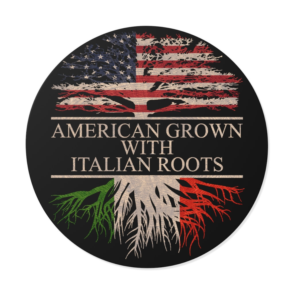 American Grown With Italian Roots Sticker Round Waterproof, Italian ...