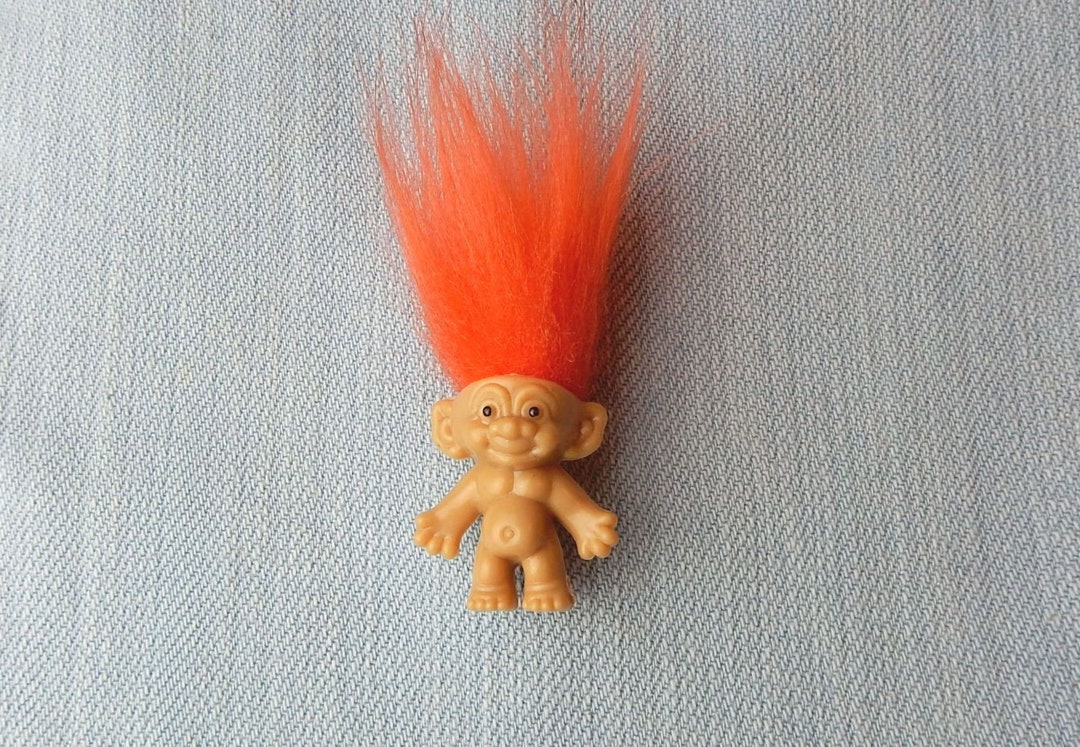 Troll Doll Pin Orange so 90's Good Luck Troll Gonk Trolls - Etsy