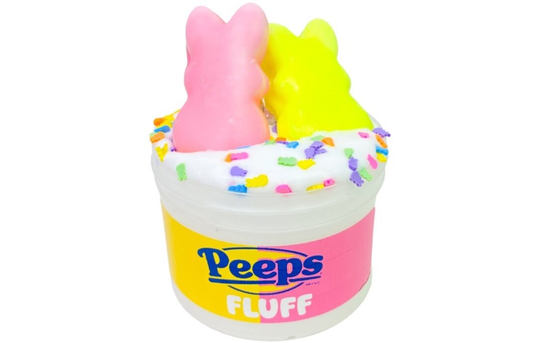 Peeps Fluff Slime | Diy Cracking Clay Slime | Butter Slime | Easter - Etsy