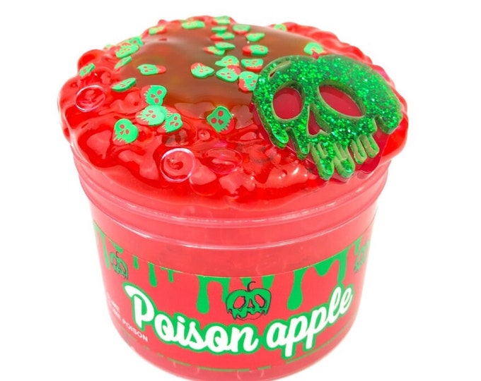 Poison Apple Slime | Fishbowl Slime | Clear Slime | Halloween | Crunchy ...