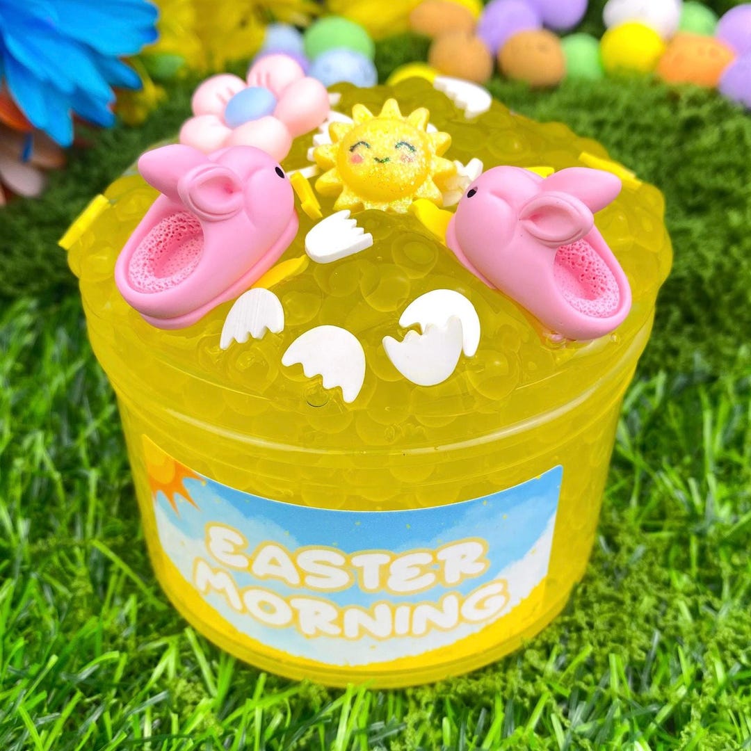 Easter Morning Slime | Crunchy Slime | Frogspawn Bead Slime | Easter - Etsy